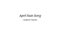April Rain Song by Langston Hughes - Wixie