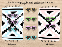 Beach Towel Fractions - Wixie