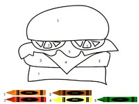 Color-by-Number: Burger - Wixie