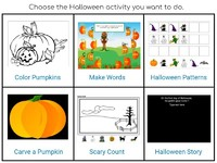 Primary Halloween Choice Board - Wixie