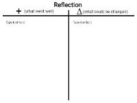 Reflection Plus-Delta T-chart - Wixie