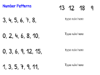 Number Patterns - Wixie