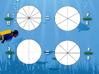 Underwater Equivalent Fractions - Wixie