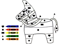 Color-by-Shape: Pinata - Wixie