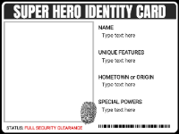 Super Hero ID Card - Wixie