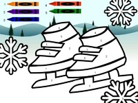 Color-by-Number: Ice Skates - Wixie