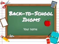 Idioms Book - Back-to-School - Wixie