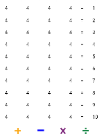 Four fours challenge - Wixie