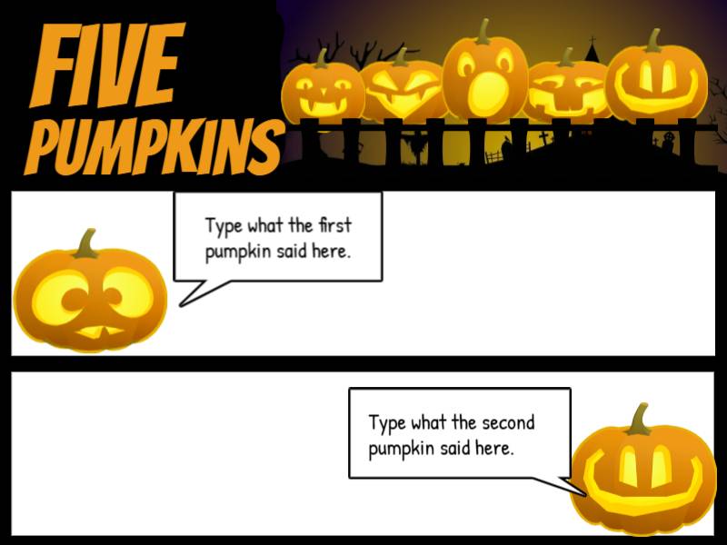 Five Pumpkin Comic - Wixie
