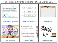Crayon Choice Board - Wixie