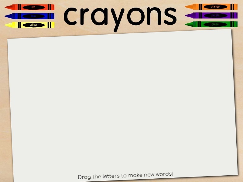 Crayon Choice Board - Wixie