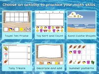 Summer Math - Choice Board - Wixie
