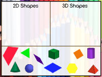 Sort 2D and 3D Shapes - Wixie