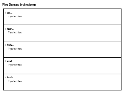 Five Senses Brainstorm - Wixie