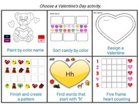 Valentine's Day - Primary Choice Board - Wixie