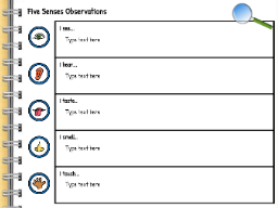 Five Senses Observation - Wixie