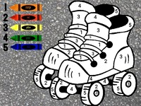 Color-by-Number: Rollerblades - Wixie