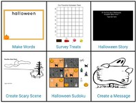 Elementary Halloween Choice Board - Wixie
