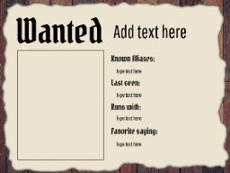 Wanted Poster - Wixie