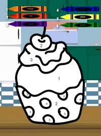 Color-by-Number: Cupcake - Wixie