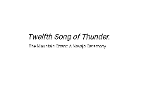 Twelfth Song of Thunder - Wixie