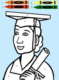 Color-by-Number: Graduation - Wixie
