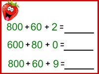 Building 3-digit Numbers - Strawberries - Wixie