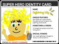 Super Hero ID Card - Wixie