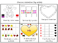 Valentine's Day - Primary Choice Board - Wixie