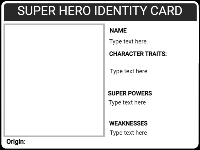 Superhero ID Card - Wixie