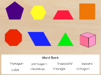 Online Learning Day - Math 1/21/25 (Polygons - Identify Shapes) - Wixie