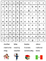 May Word Search - Wixie