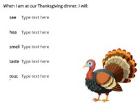 Thanksgiving 5 Senses Poem - Wixie