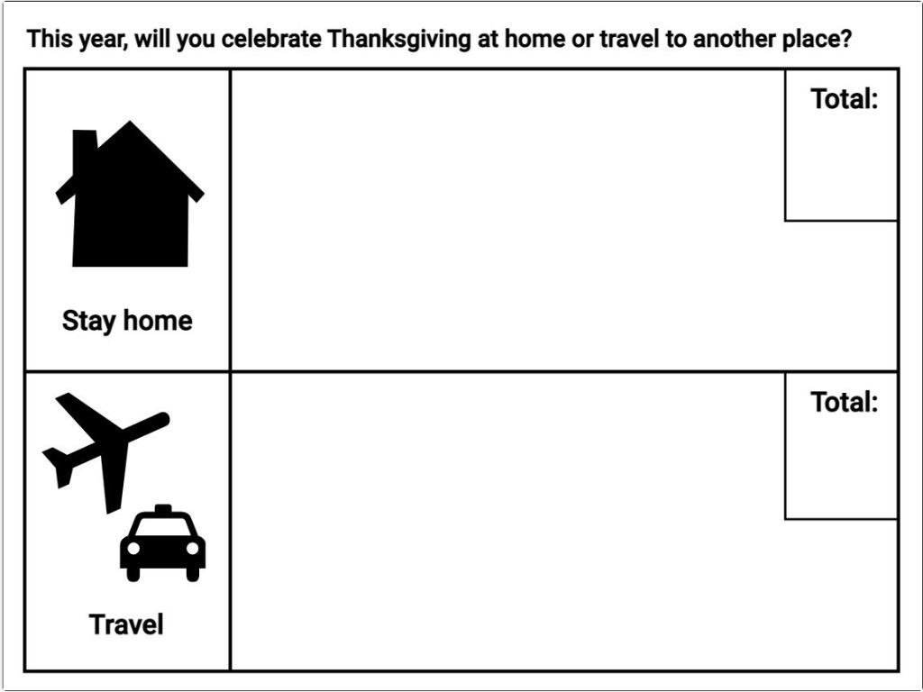 Primary Thanksgiving Choice Board - Wixie