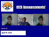 CCES Announcements 4/19/21 - Wixie