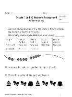 Grade 1 Unit 10 Mastery Assessment Patterns (1.14) - Wixie