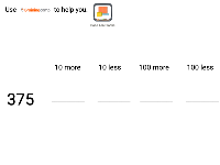 10 more/less 100 more/less 1 - Wixie