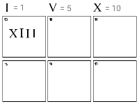 XVI - Roman Numeral Value - Wixie