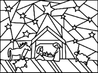 Nativity Stained Glass - Wixie