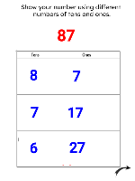 Show Different Tens and Ones To Make a Number -Part 2 - Wixie