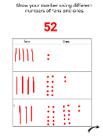 Show Different Tens and Ones To Make a Number Part 1 - Copy - Wixie